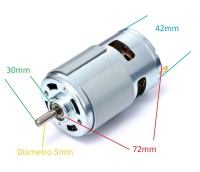 MOTOR DC 775 12v 10.000 RPM - Diverso Eletrônica